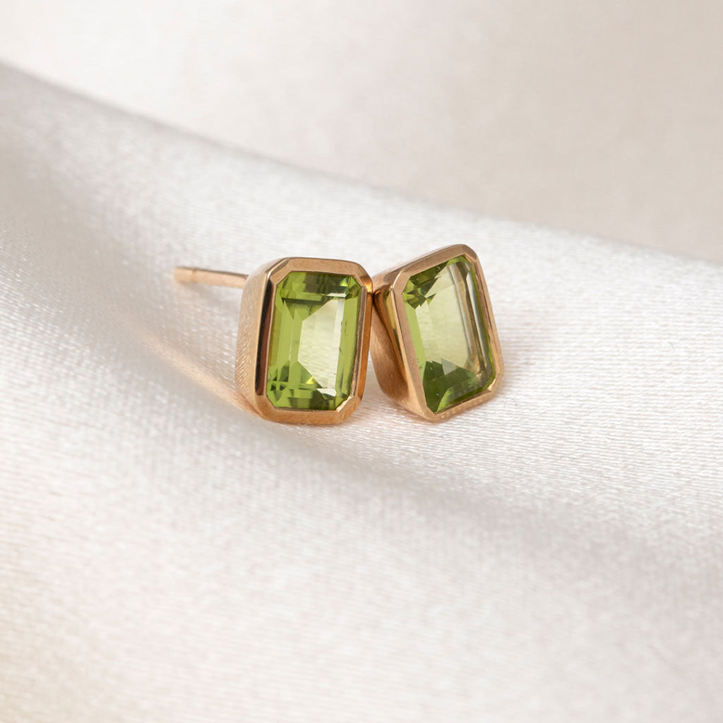 Art Deco Peridot Earrings | 9ct Gold - Gear – Gear Jewellers
