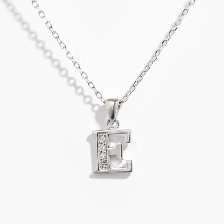 'E' Necklace | Sterling Silver - Gear Jewellers
